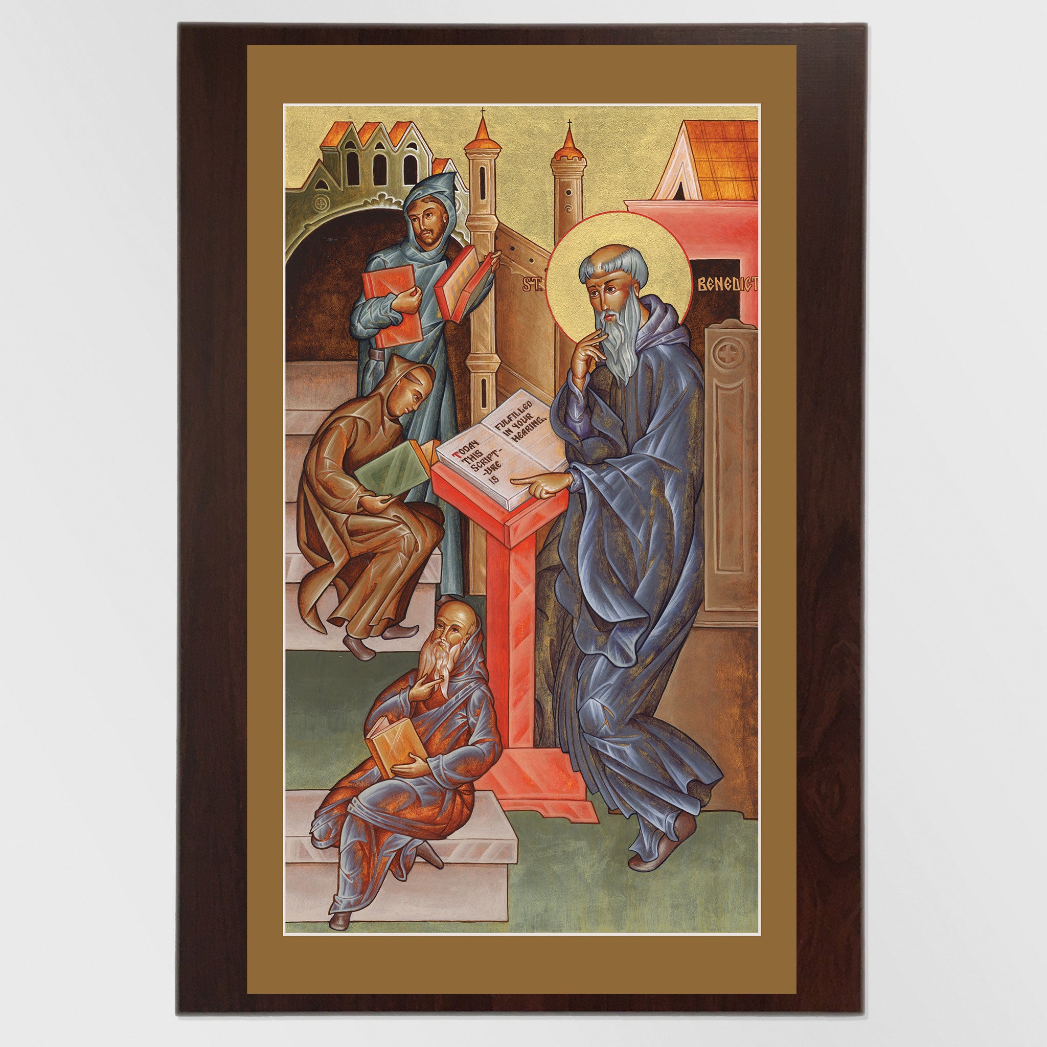 St. Benedict Teaching Lectio Divina - Icon Reproduction – Altar + Home