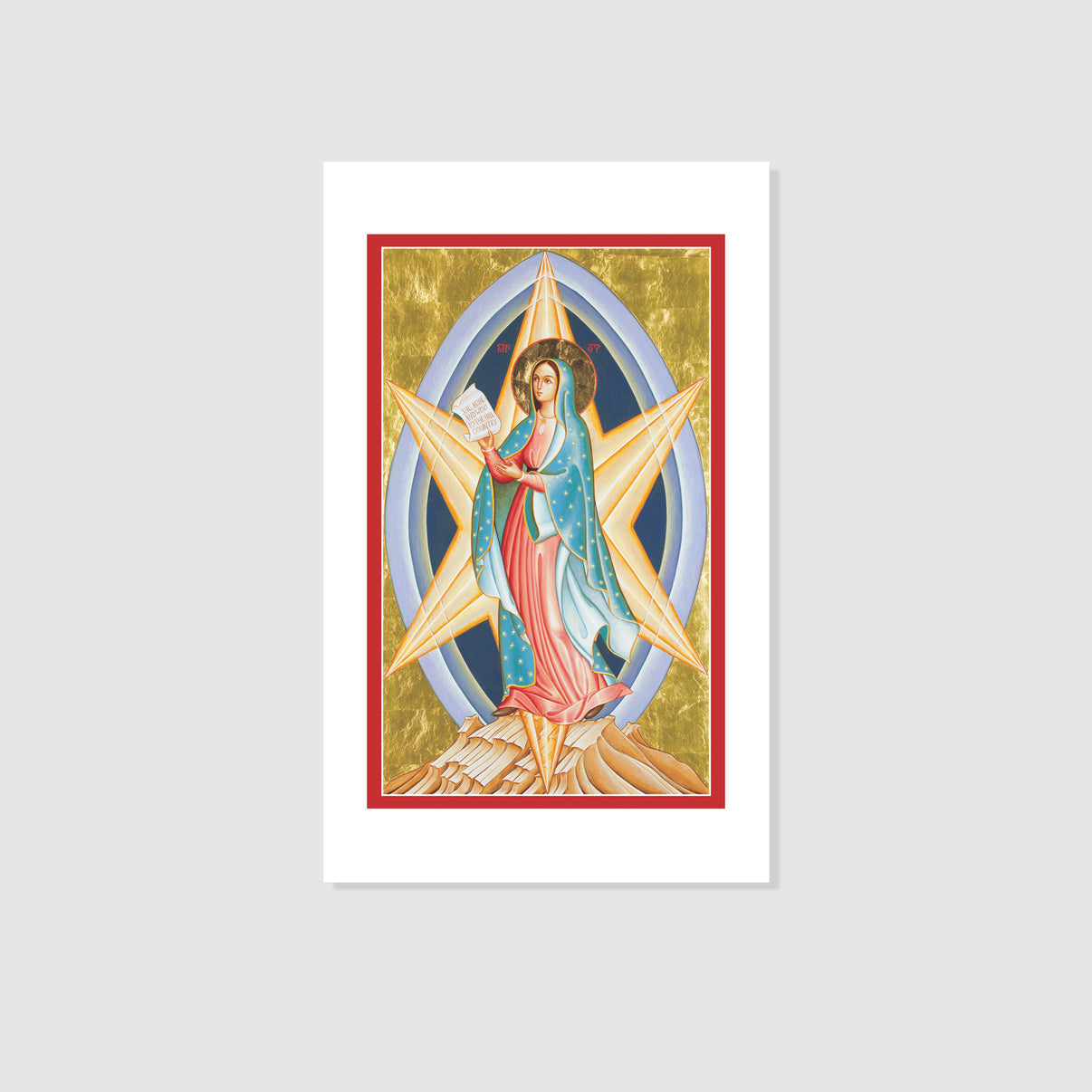 Mary, Star of the New Evangelization Prayer Card - Altar + Home