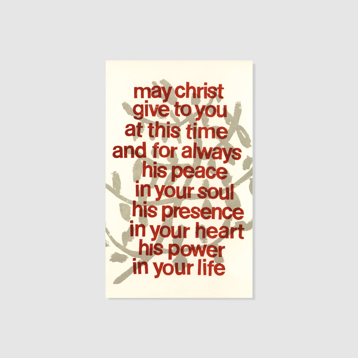 May Christ Give to You at This Time Prayer Card - Altar + Home