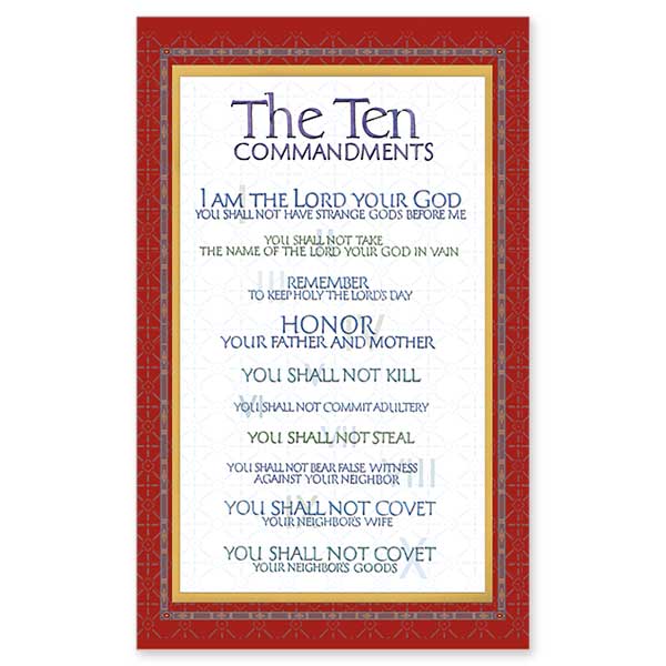 The Ten Commandments Prayer Card - Altar + Home