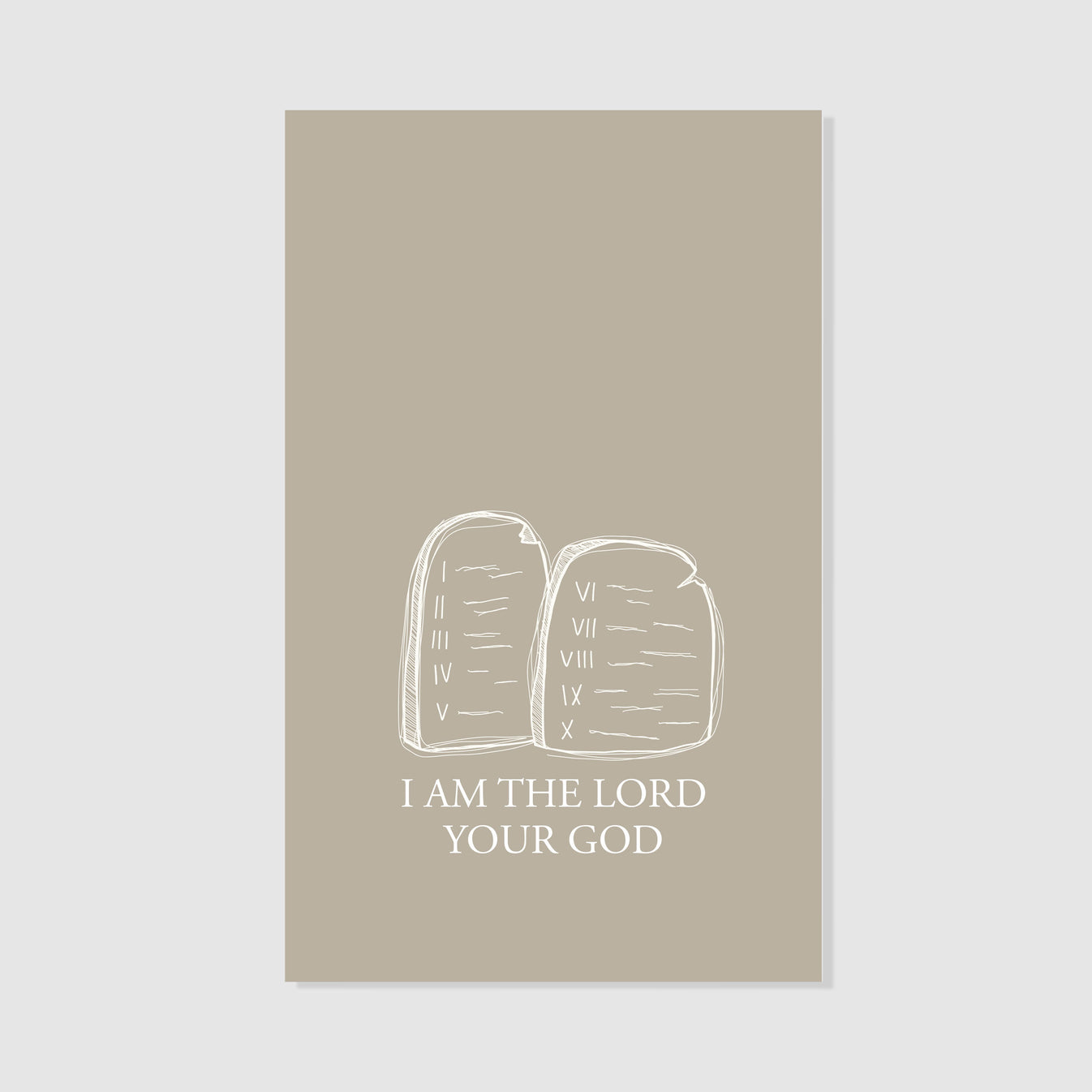 Ten Commandments - Prayer Card - Altar + Home