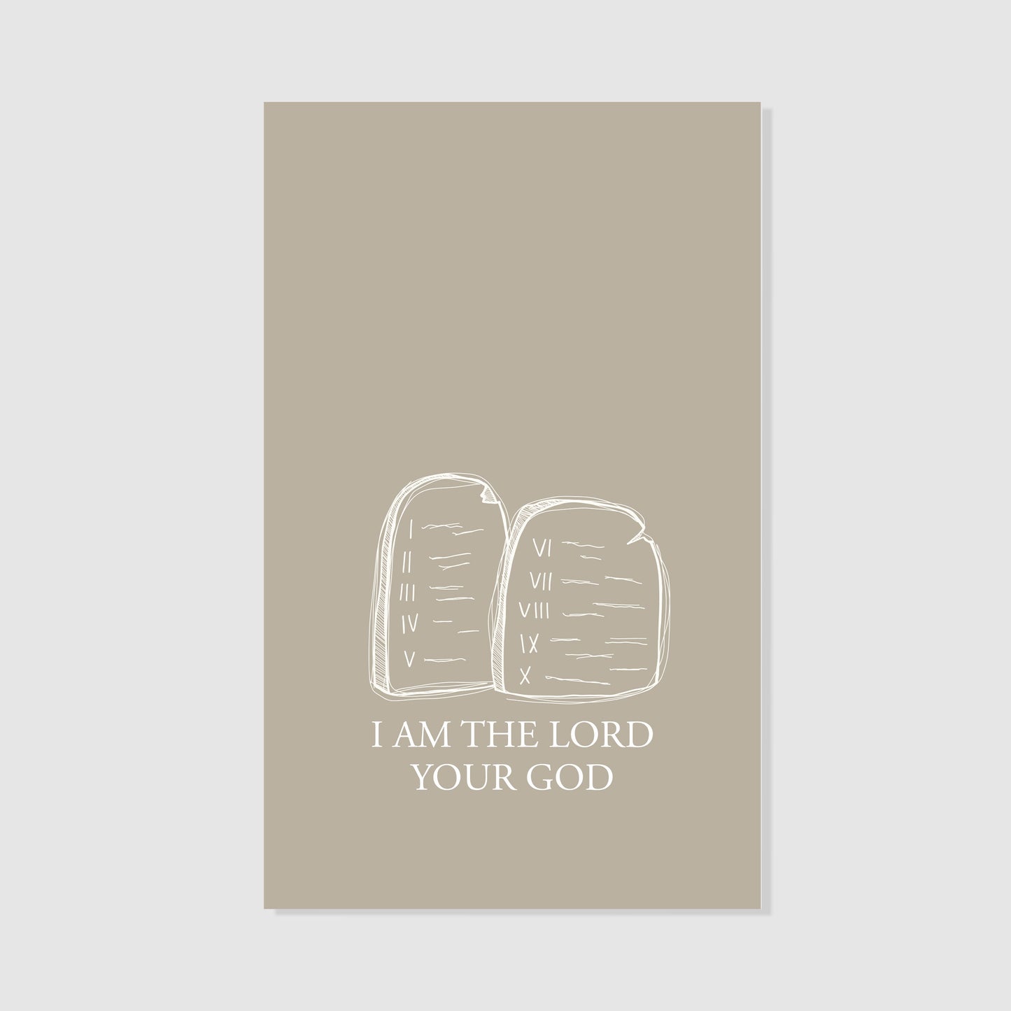 Ten Commandments - Prayer Card - Altar + Home