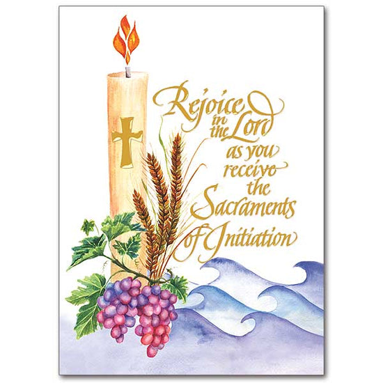 Rejoice in the Lord Christian Initiation Congratulations Card - Altar ...
