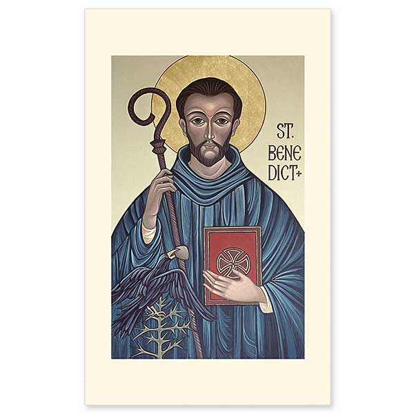 St. Benedict Icon (McGough) Icon Holy Card - Altar + Home