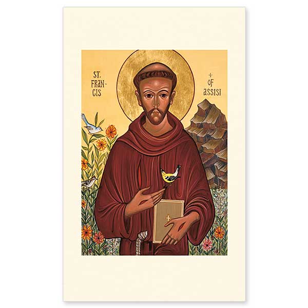 St. Francis of Assisi Icon Holy Card - Altar + Home