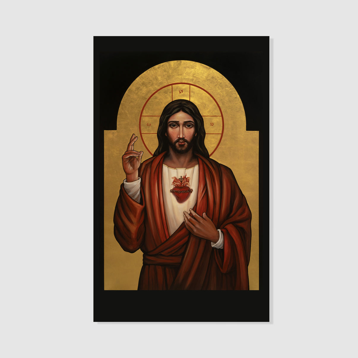 Sacred Heart of Jesus Icon Holy Card - Altar + Home