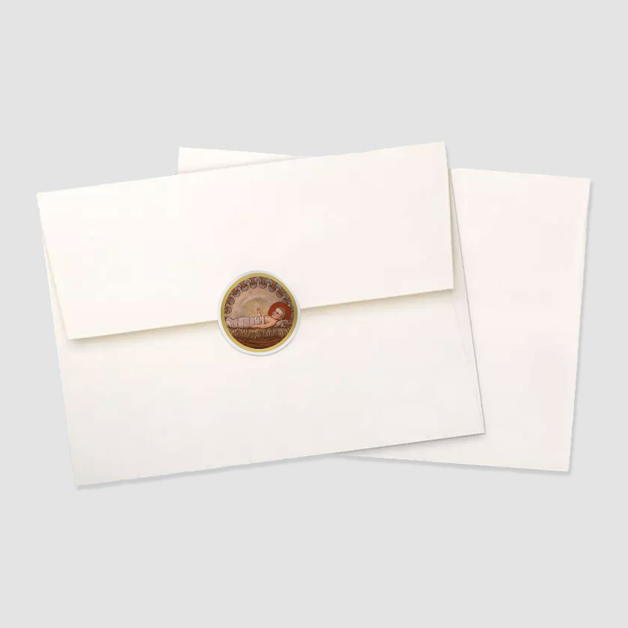 Christ In the Manger Envelope Seals 30/Sheet – Altar + Home
